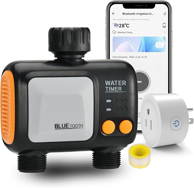Amazon.com: Johgee Smart WiFi Water Timer for Garden Hose - 2 Zone ...