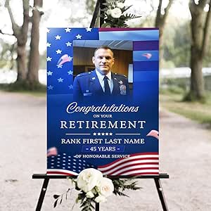 Amazon.com : KOLSTRAW Personalized Happy Retirement Sign, Retirement ...