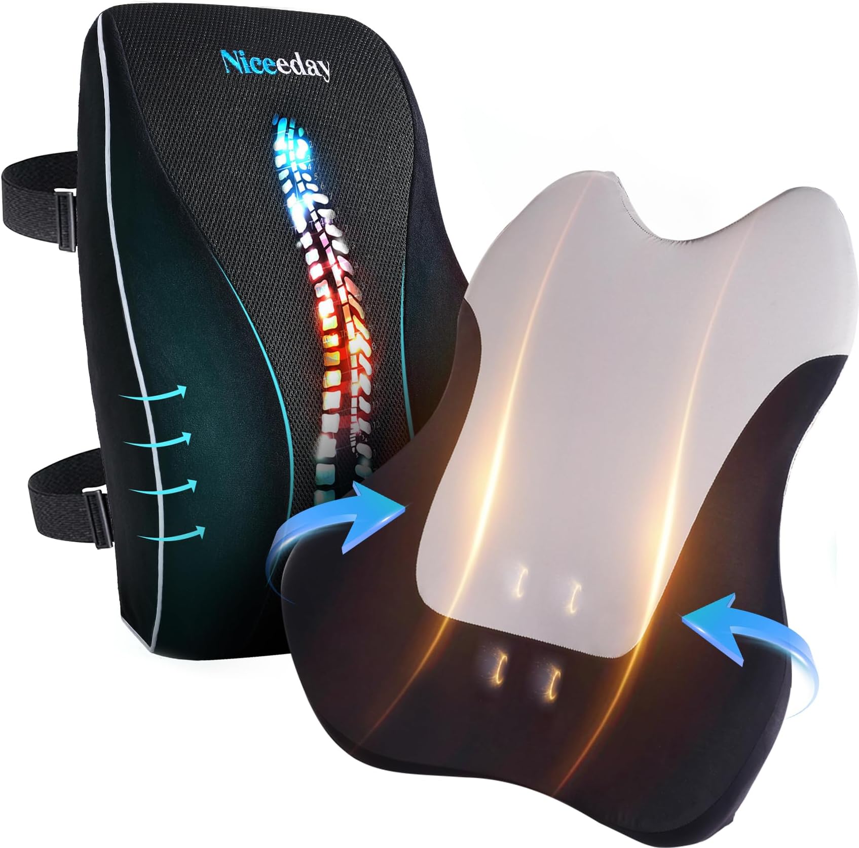 Amazon.com: Lumbar Support Pillow for Office Chair Car, Gaming Chair ...