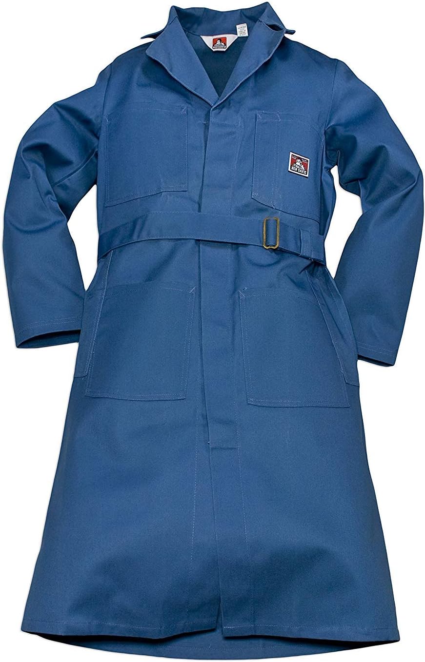 Ben Davis Men's 483 Shopcoat with Adjustable Belt (40, Postman Blue) at ...