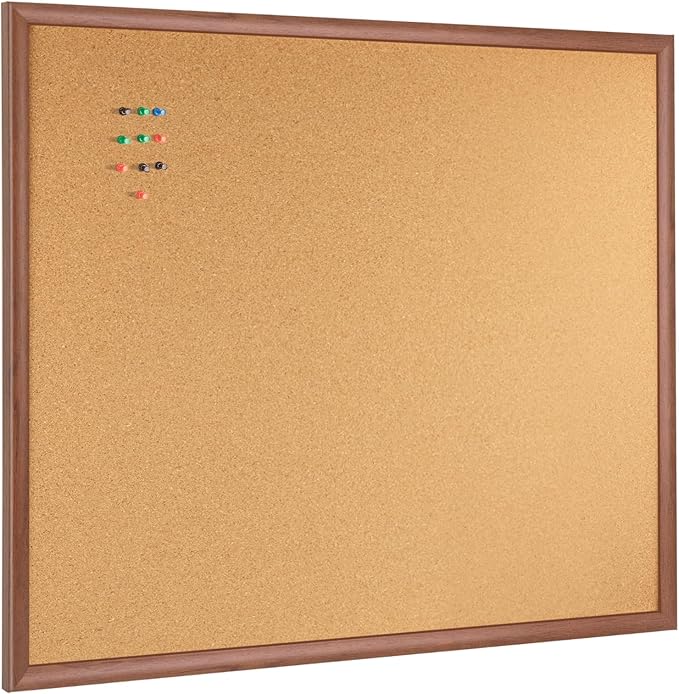 Amazon.com : OWLKELA Walnut Color Board 24 x 36 inch, Bulletin Board ...