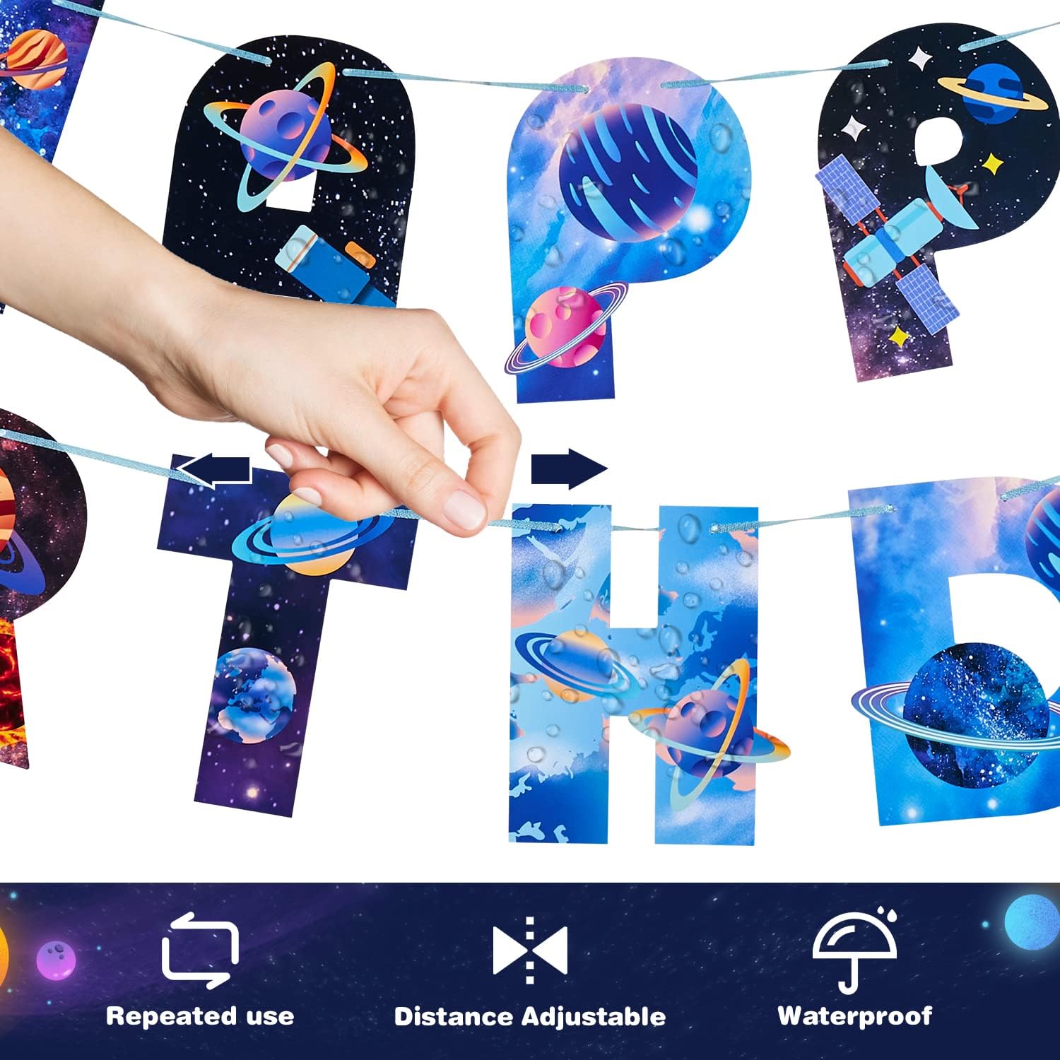Space Planet Banner - Outer Space Birthday Banner Australia | Ubuy