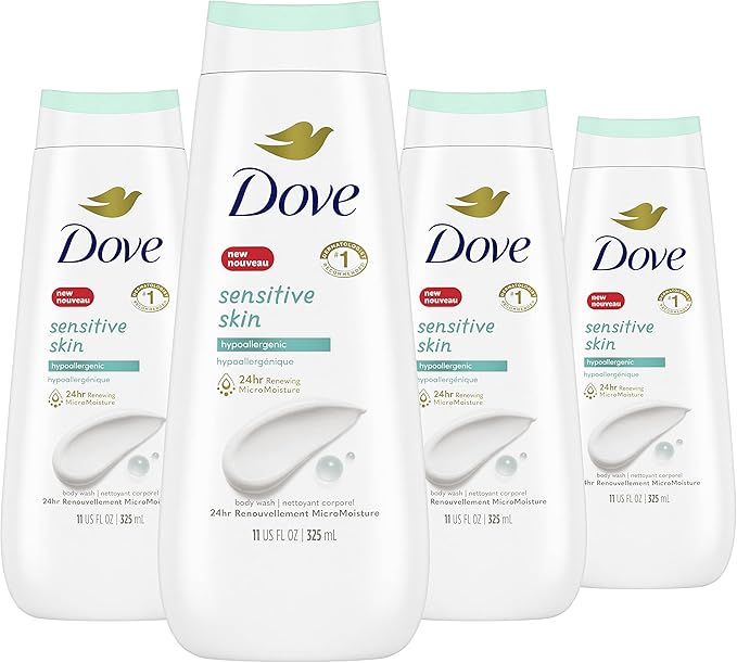 Dove Sensitive Skin Body Wash for renewed, healthy-looking skin Hypoallergenic gentle body ...
