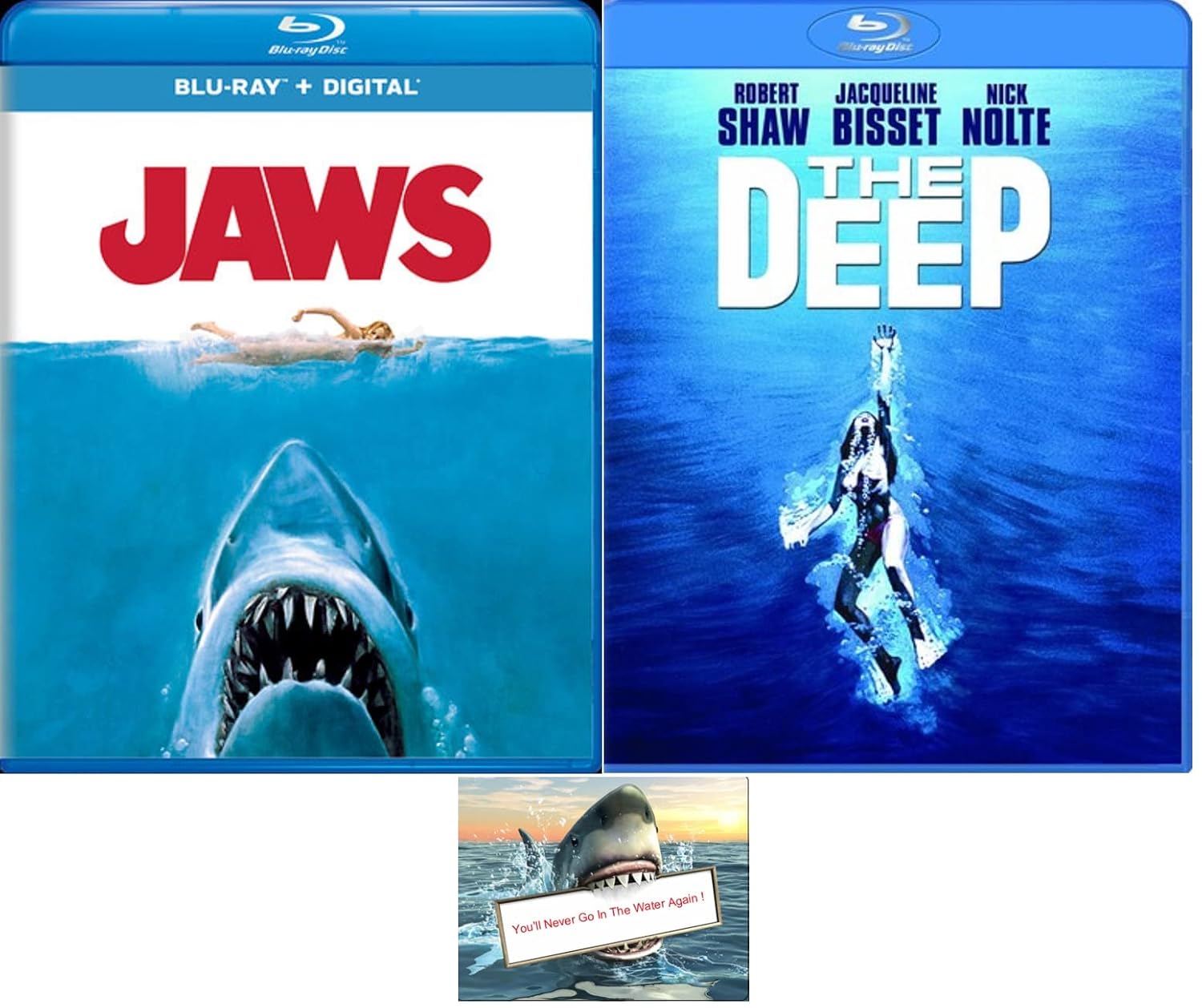 Amazon.com: Robert Shaw Double Feature Jaws & The Deep 2 Blu Ray Set ...
