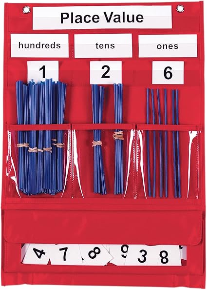 Learning Resources Counting & Place Value Pocket Chart : Amazon.co.uk ...