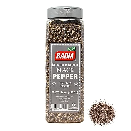 Amazon.com : Badia Black Pepper Butcher Block, 16 Ounce : Ground ...