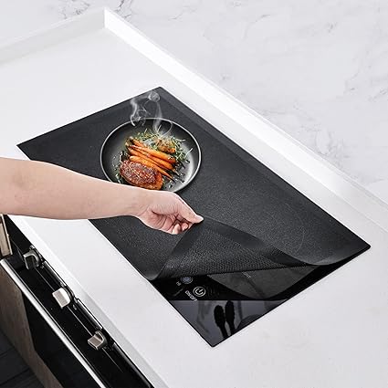KitchenRaku Induction Hob Protector 61X53cm, (Magnetic) Silicone ...