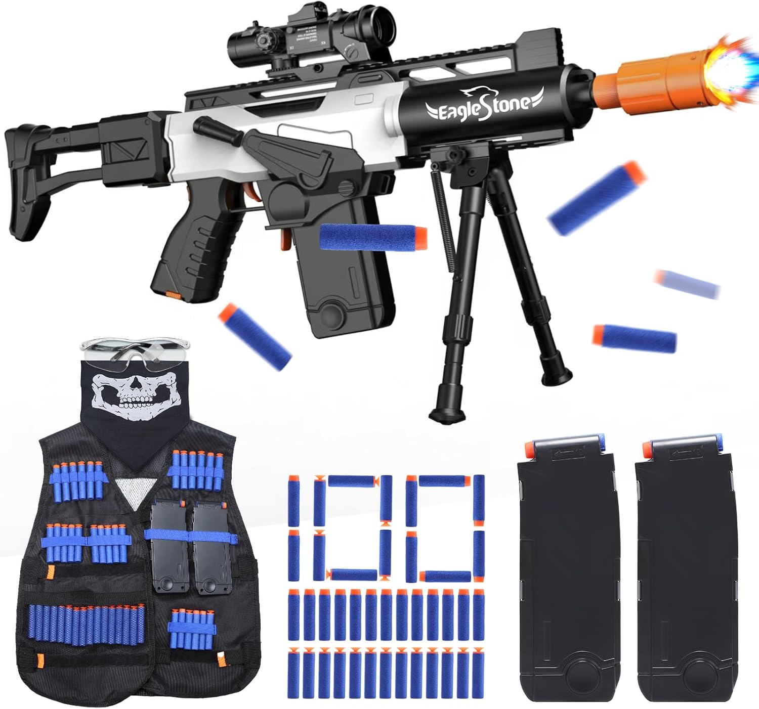 Amazon.com: EagleStoneToy Gun for Boys,Realistic Automatic Sniper Rifle ...