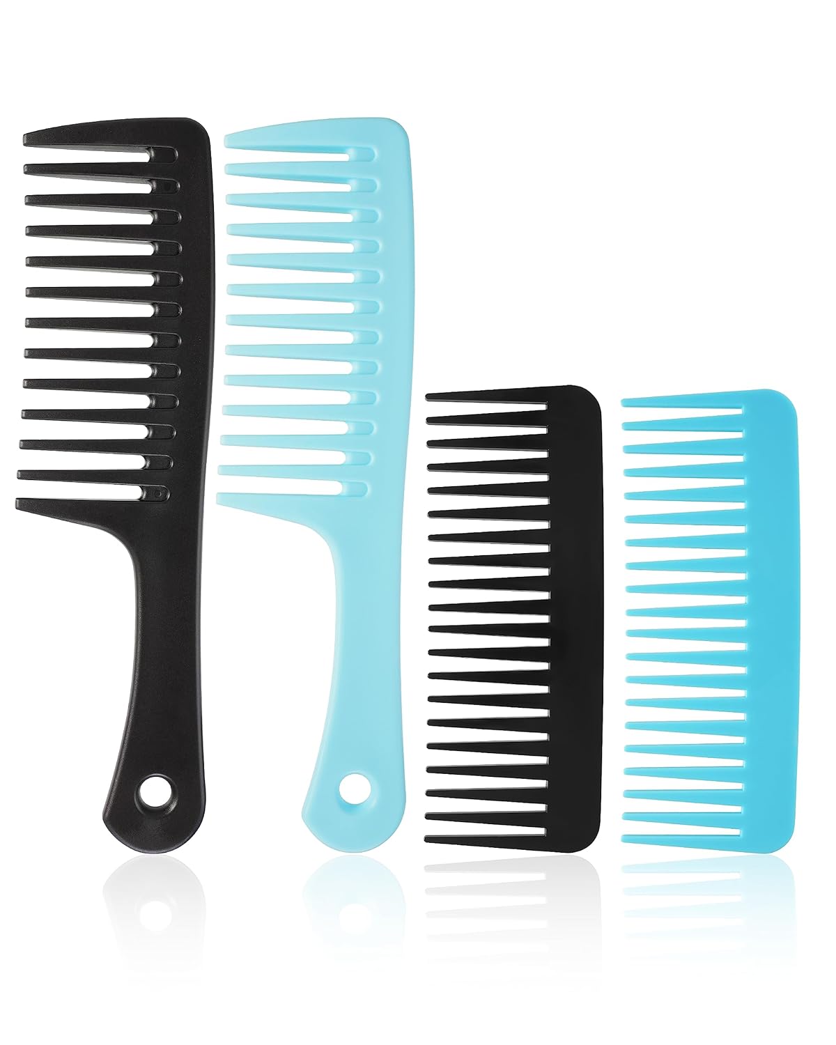 Amazon.com : Wide Tooth Comb Set, 4 Pcs Large Detangling Brush for ...