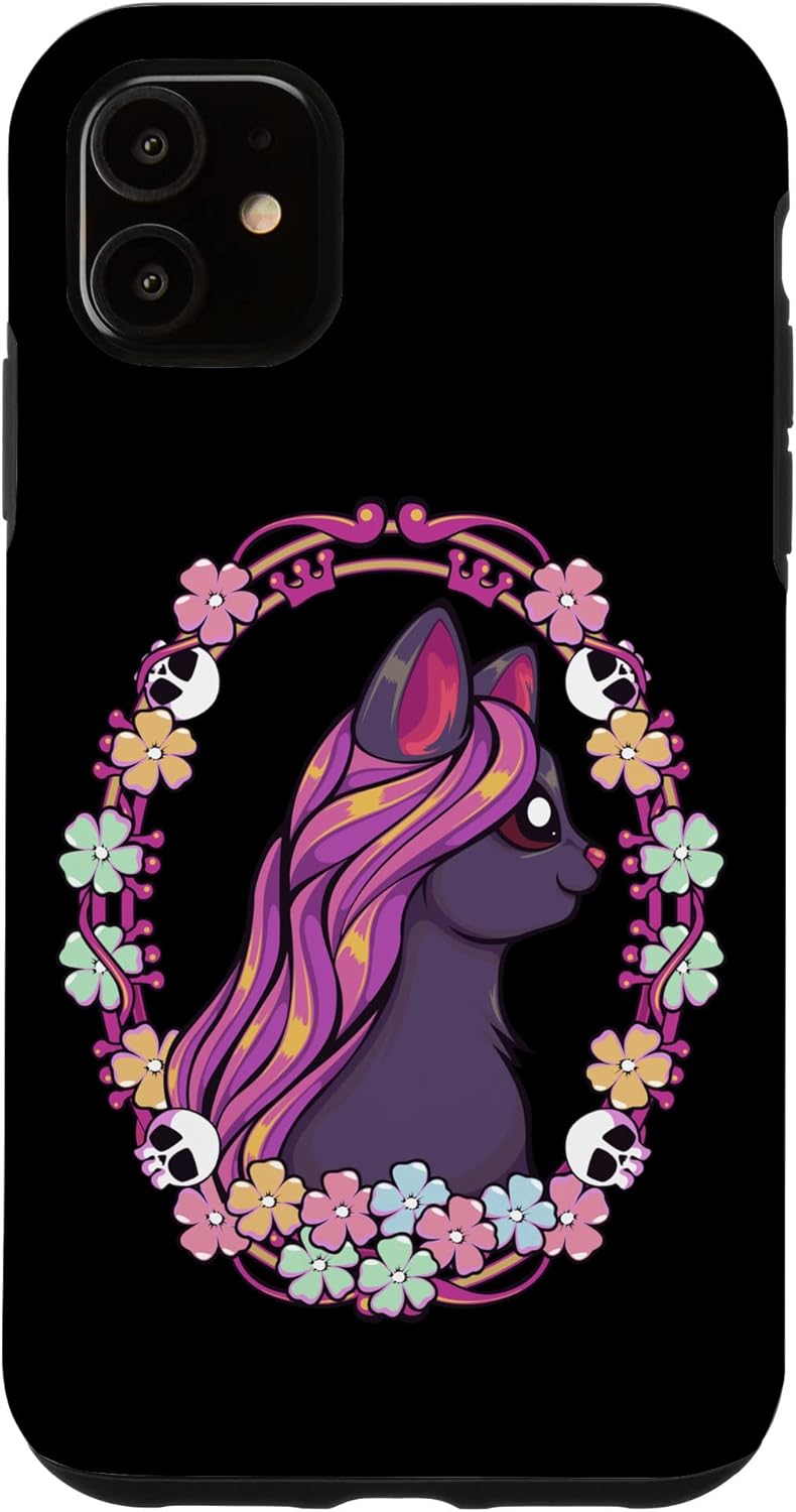 Amazon.com: iPhone 11 Pastel Goth Kawaii Anime Aesthetic Victorian Cat ...