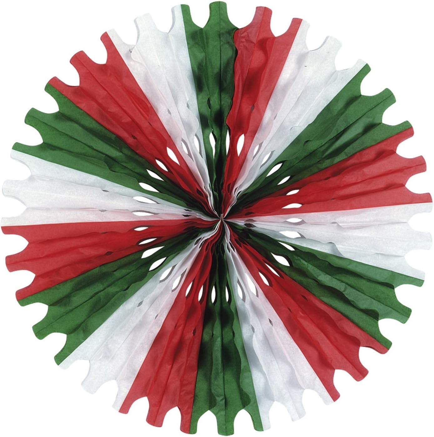 Amazon.com: Beistle 1-Pack Tissue Fan, 25-Inch, red/white/green (55293 ...