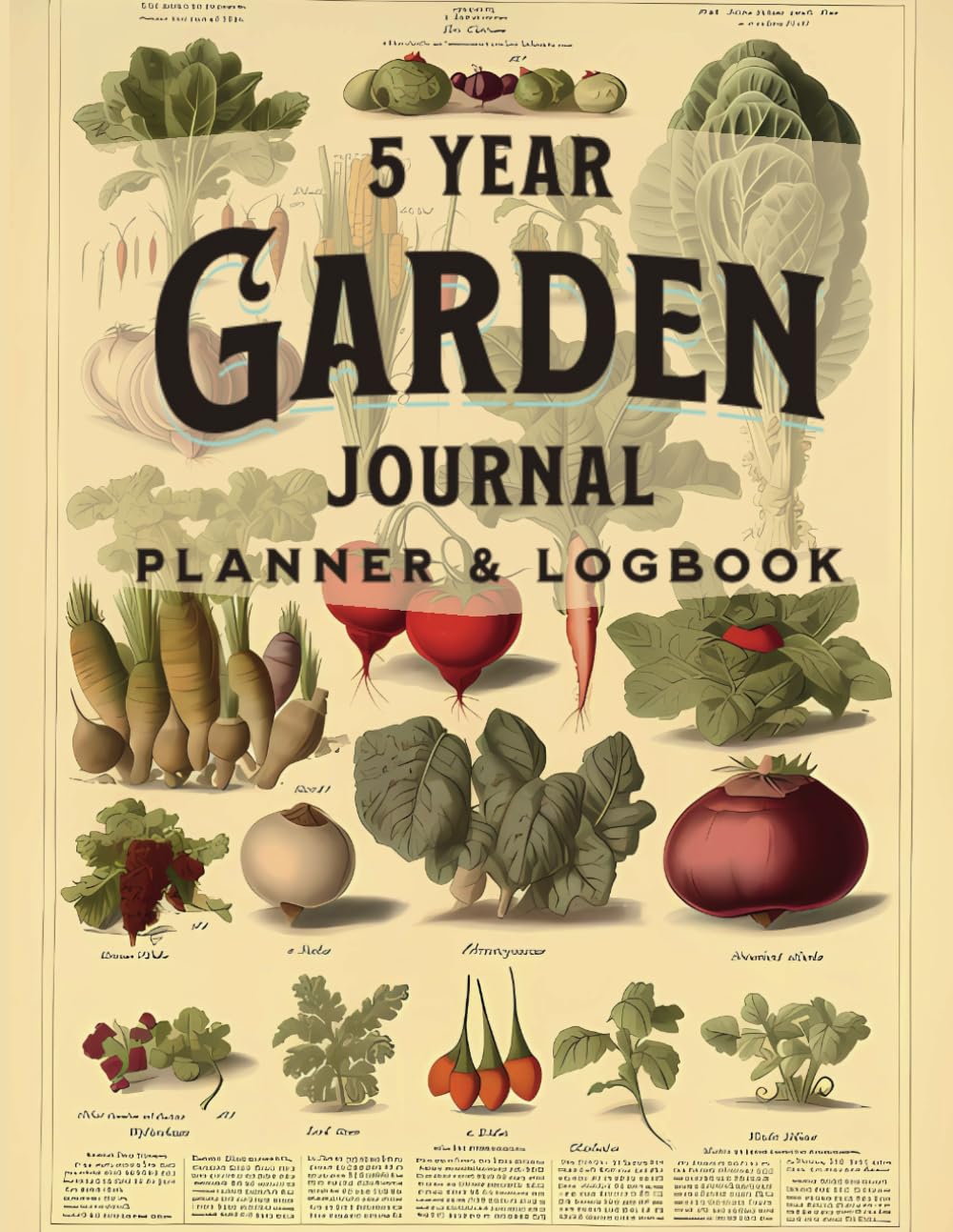 5 Year Garden Journal Planner & Logbook: Gardener's Logbook, Notebook ...