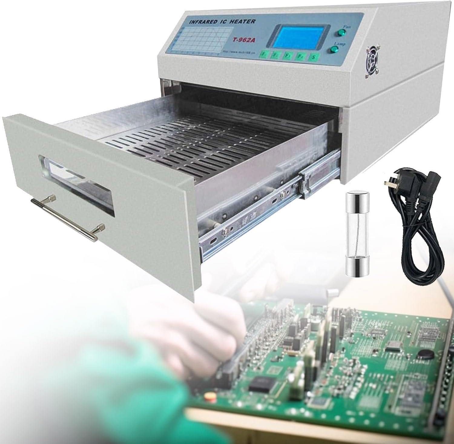 Reflow Oven, 800W/1500W Automatic reflow Soldering Machine, Infrared ...