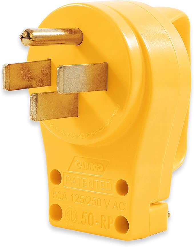 Amazon.com: Camco PowerGrip RV Plug, 50 Amp Male Plug (125-250V/12500W ...