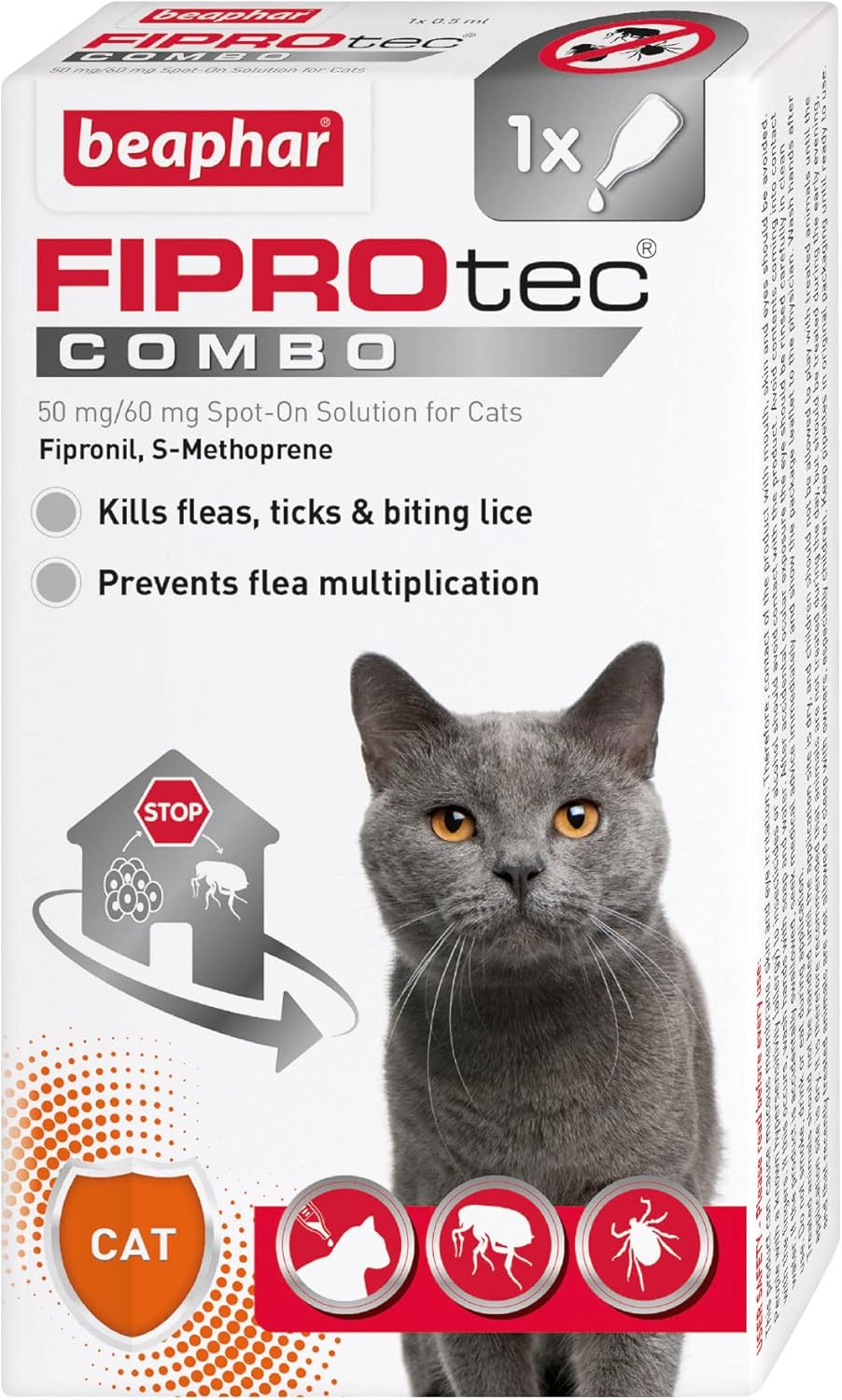 Beaphar | FIPROtec® COMBO for Cats | Kills Fleas, Flea Eggs & Ticks ...