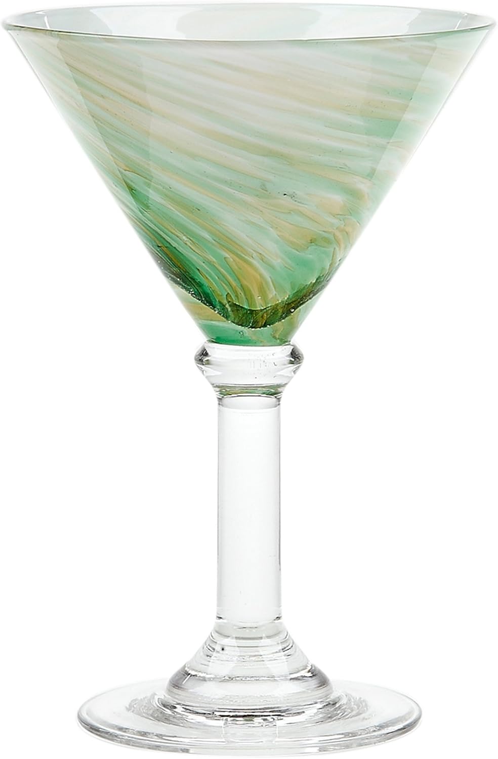 Amazon.com | Impulse Galaxy Martini Hand-Crafted Glass, Green, Set of 4 ...