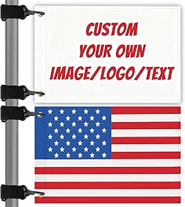 Amazon.com : Custom Golf Cart Flags 12" × 18" – 2 Pack Double-Sided ...