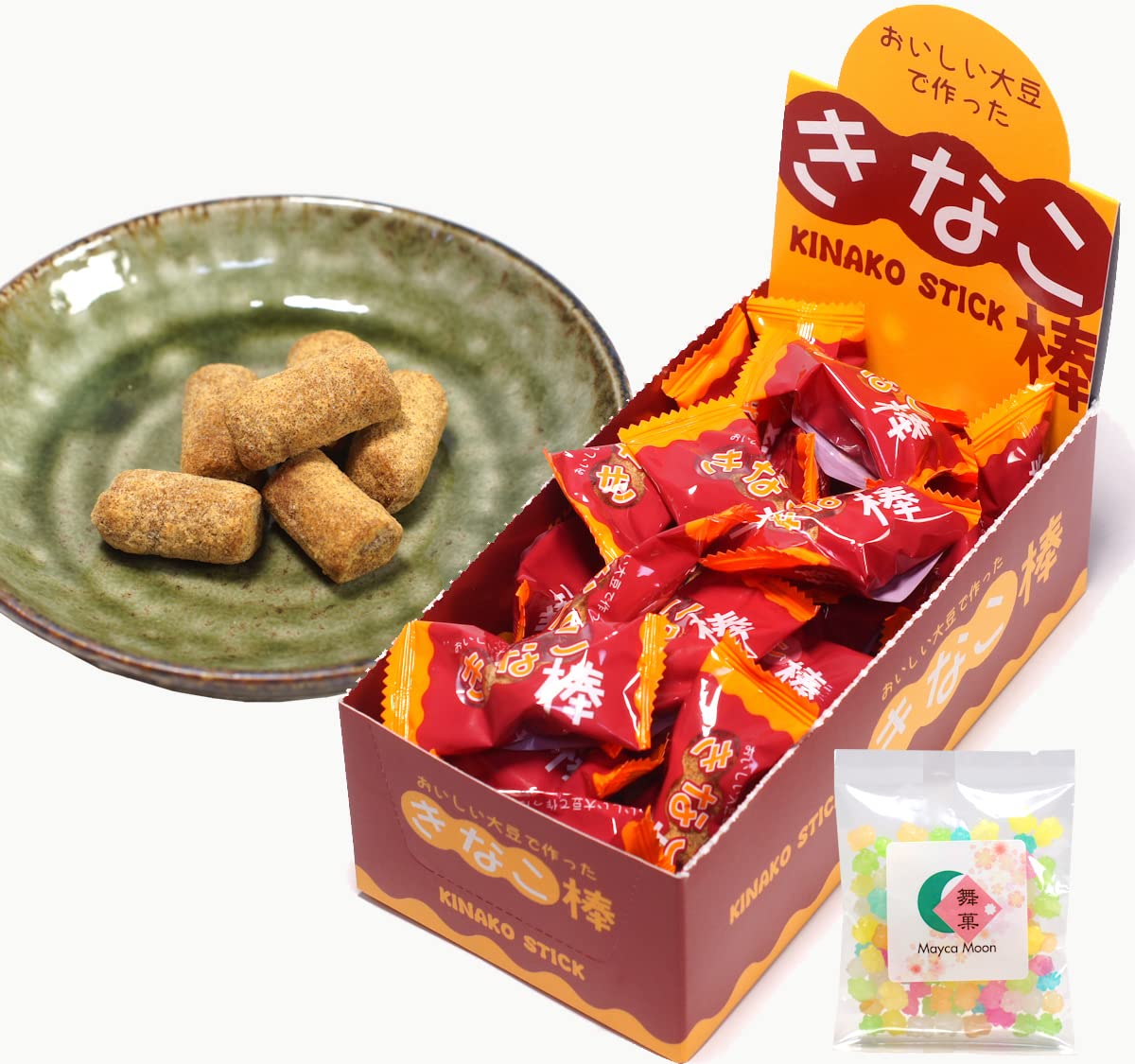 Amazon.com: Mayca Moon KINAKO Chewing candy Mochi candy Japanese ...