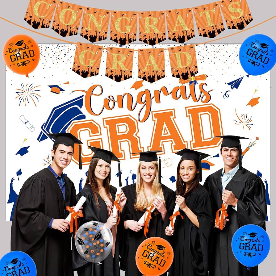 Orange And Blue Graduation Decorations Congrats 2013} Graduation Party