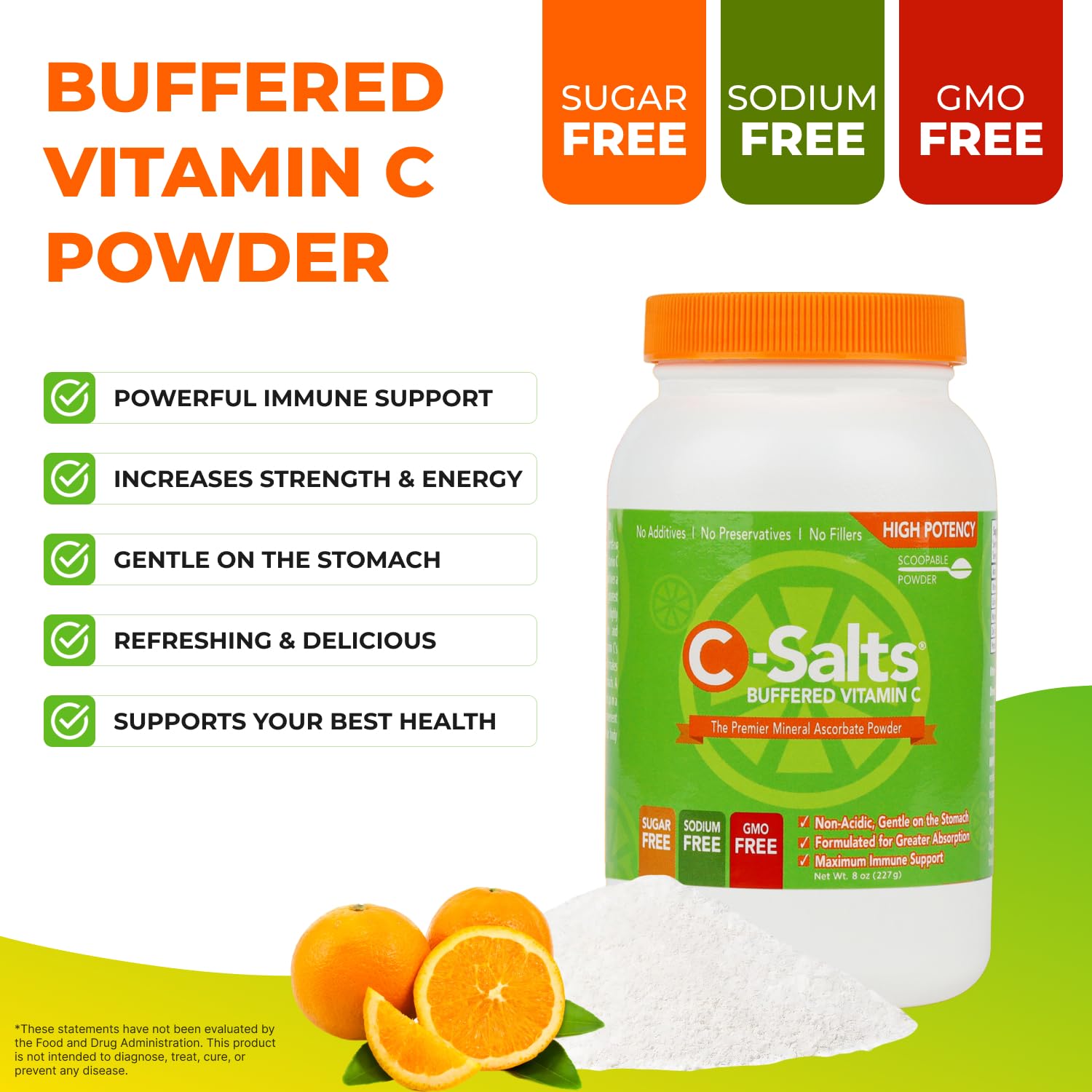 C-Salts Original Pó de Vitamina C - Suplemento 100% Puro de Alta Dose ...