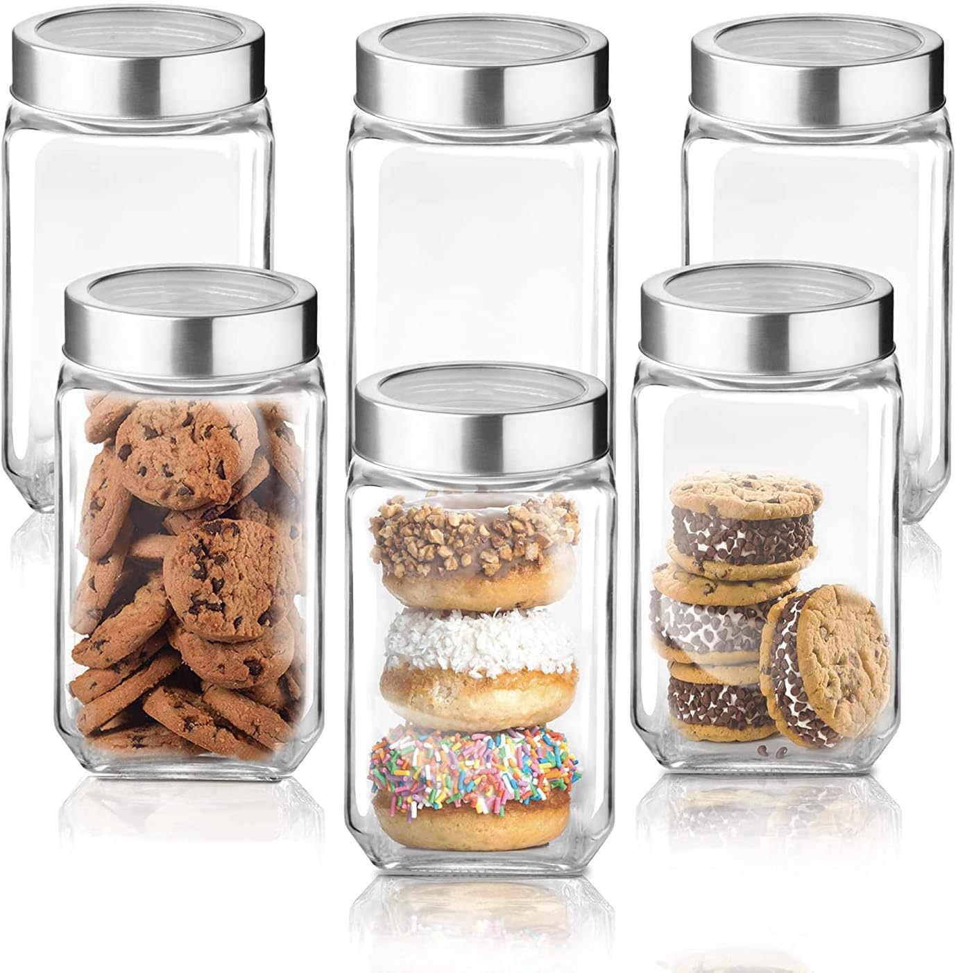 CLOUDMART New 100ml Spice Glass Jars with Airtight Rubberised Silicone ...