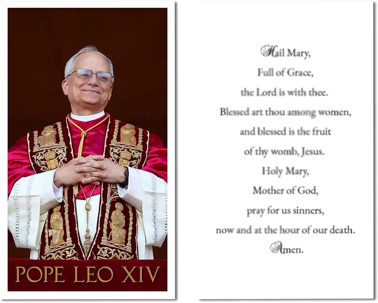 Amazon.com: Pope Leo XIV Prayer Card – Commemorative Habemus Papam ...