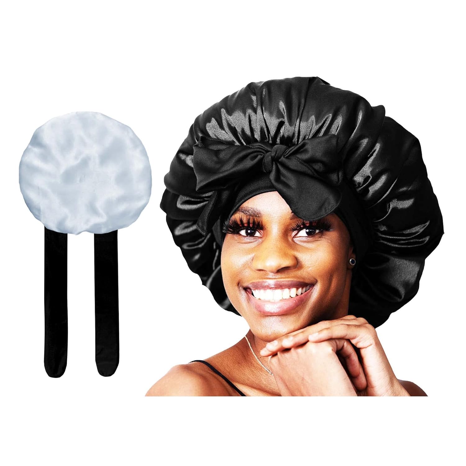 Amazon.com: Bonnet Queen Reversible Silk Bonnet for Sleeping Double ...