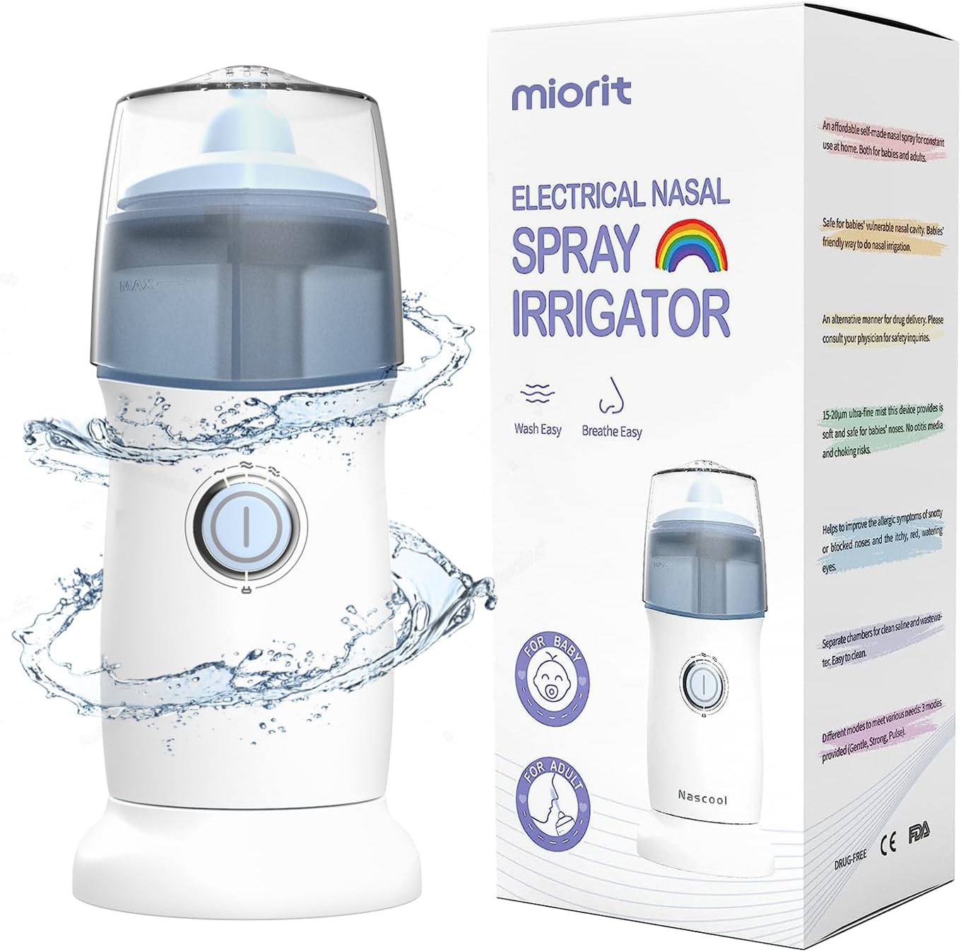 Amazon.com: MIORIT Nasal Irrigation System Nasal Rinse Irrigator ...