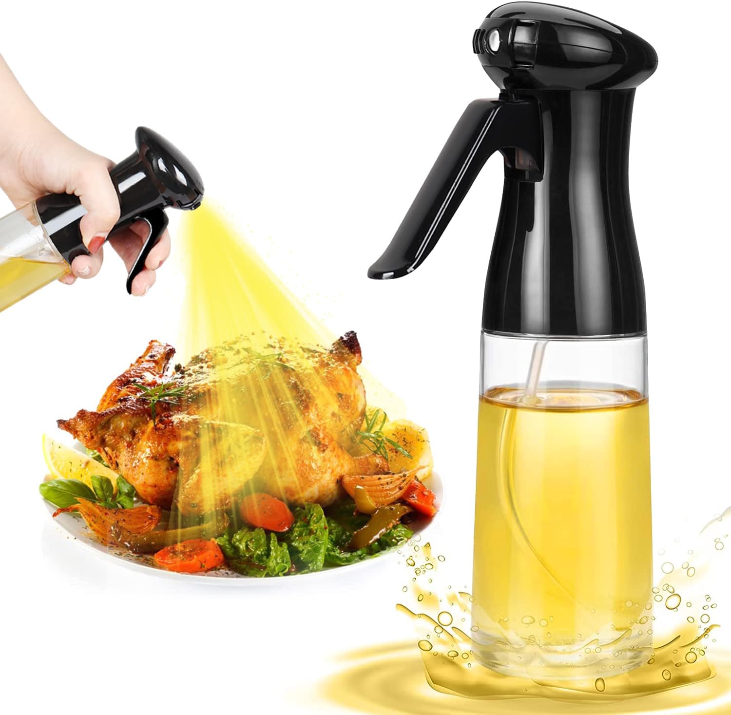 Amazon.com: Oil Sprayer for Cooking , 210ml Food Grade Cooking Oil ...