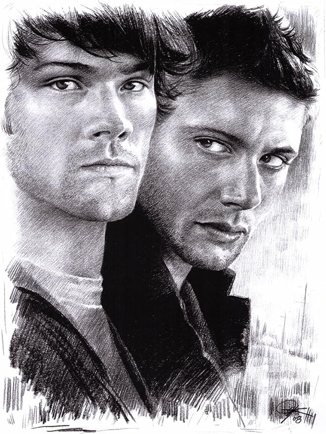 Amazon.com: Jared Padalecki and Jensen Ackles from Supernatural Sketch ...