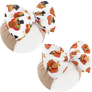 Lanmerry Thanksgiving Autumn Baby Girls Bows, Turkey Headbands for Baby ...