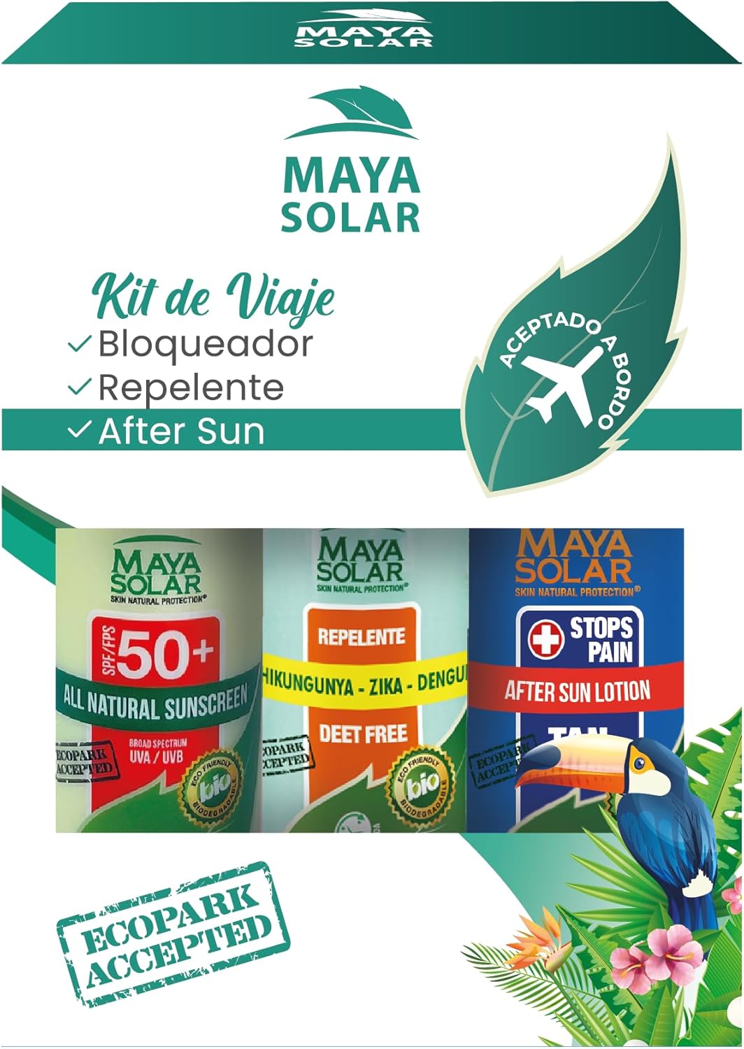 Maya Solar Pack 3 En 1 Bloqueador Solar Repelente Premium Crema