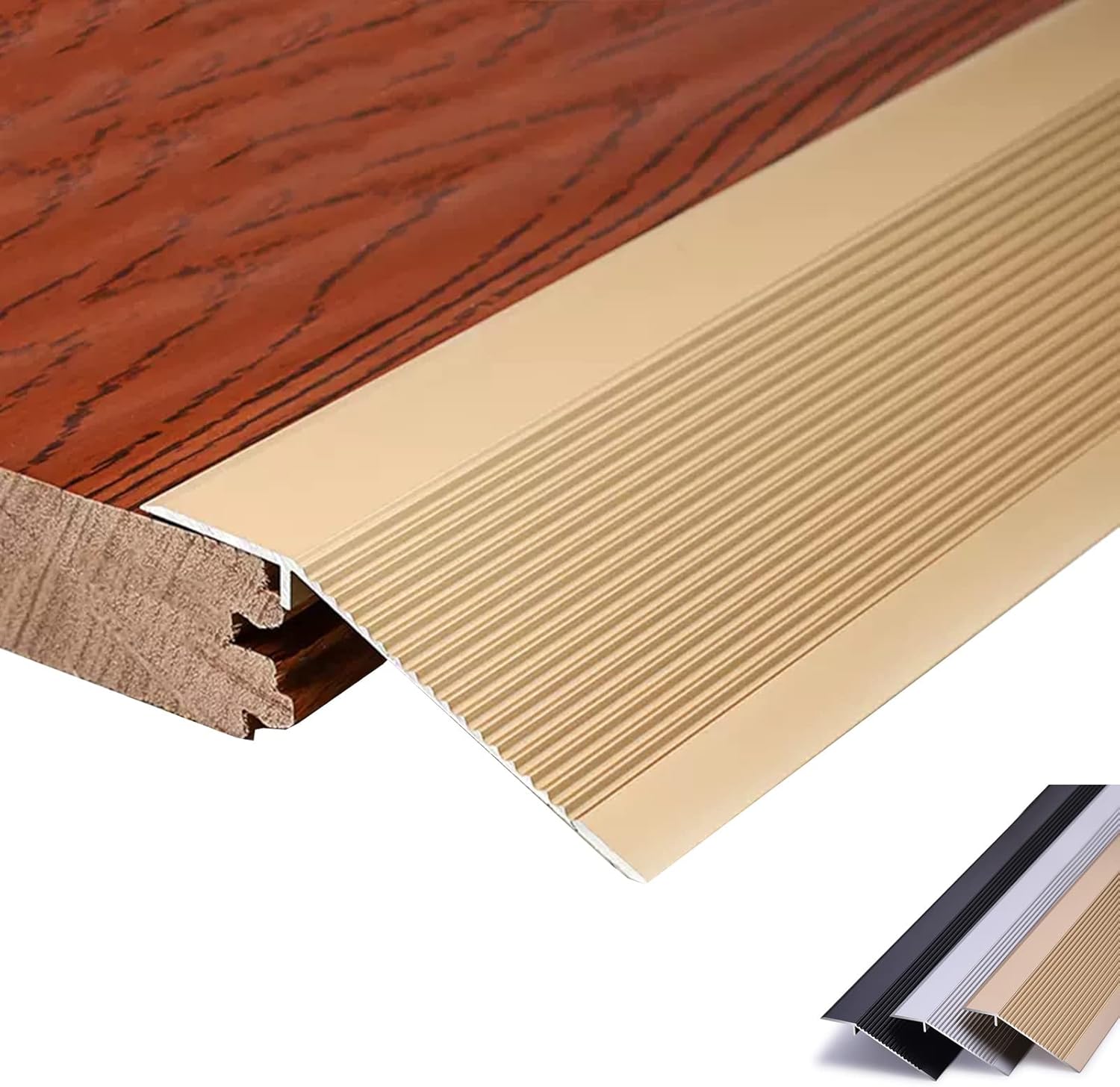 Amazon.com: 4 Inch Wide Threshold Floor Transition Strips, Metal Carpet ...