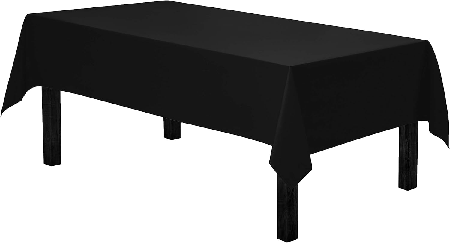 Amazon.com: Gee Di Moda Rectangle Tablecloth - 60 x 84 Inch | Black ...