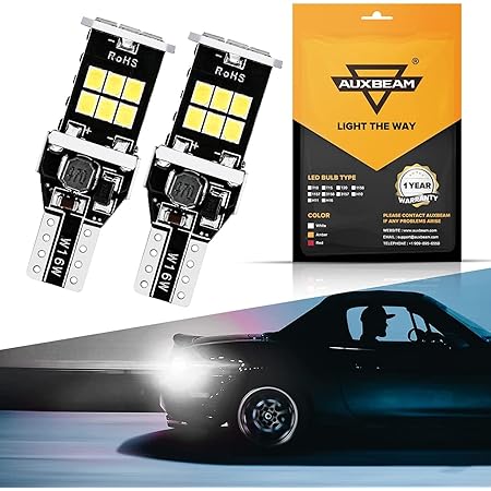 Amazon.com: Auxbeam T15 Led Light Bulb 921 LED Bulb W16W 800LM HID ...