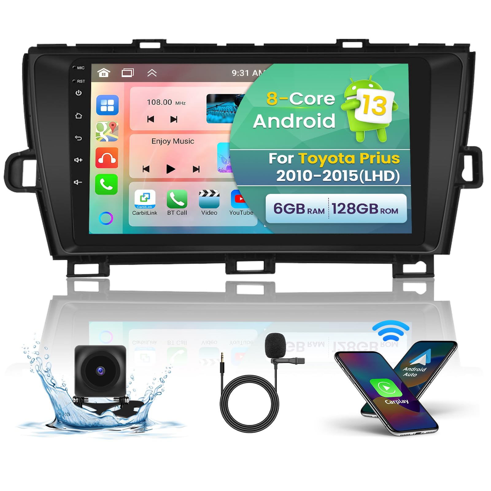 Snapklik.com : Roinvou 8 Cores 6+128G Android Radio Upgrade For Toyota ...