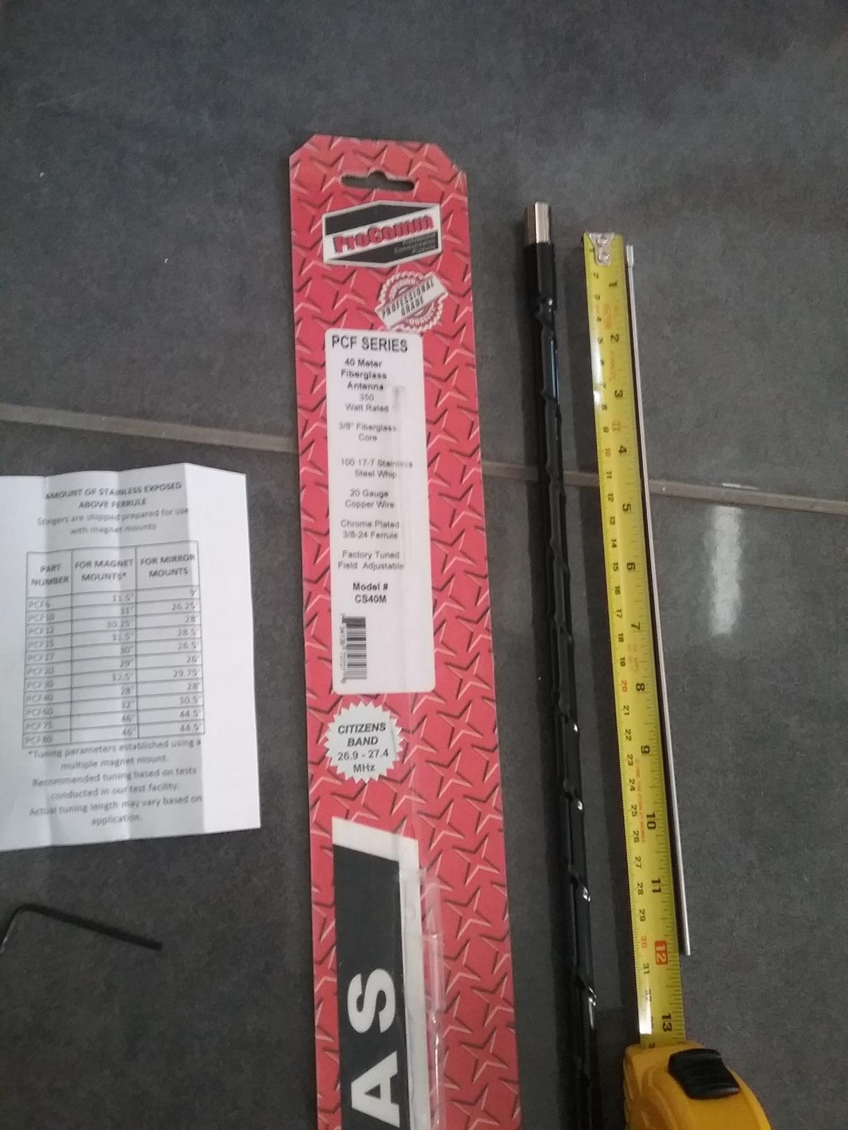 Amazon.com: HF Short 40 Meter Mobile HF Stick Antenna 4ft : Electronics