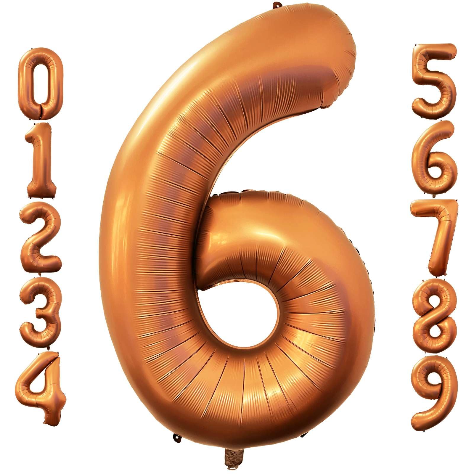 Amazon.com: Lovoir 40 Inch Orange Number 6 Balloon Large Size Jumbo ...