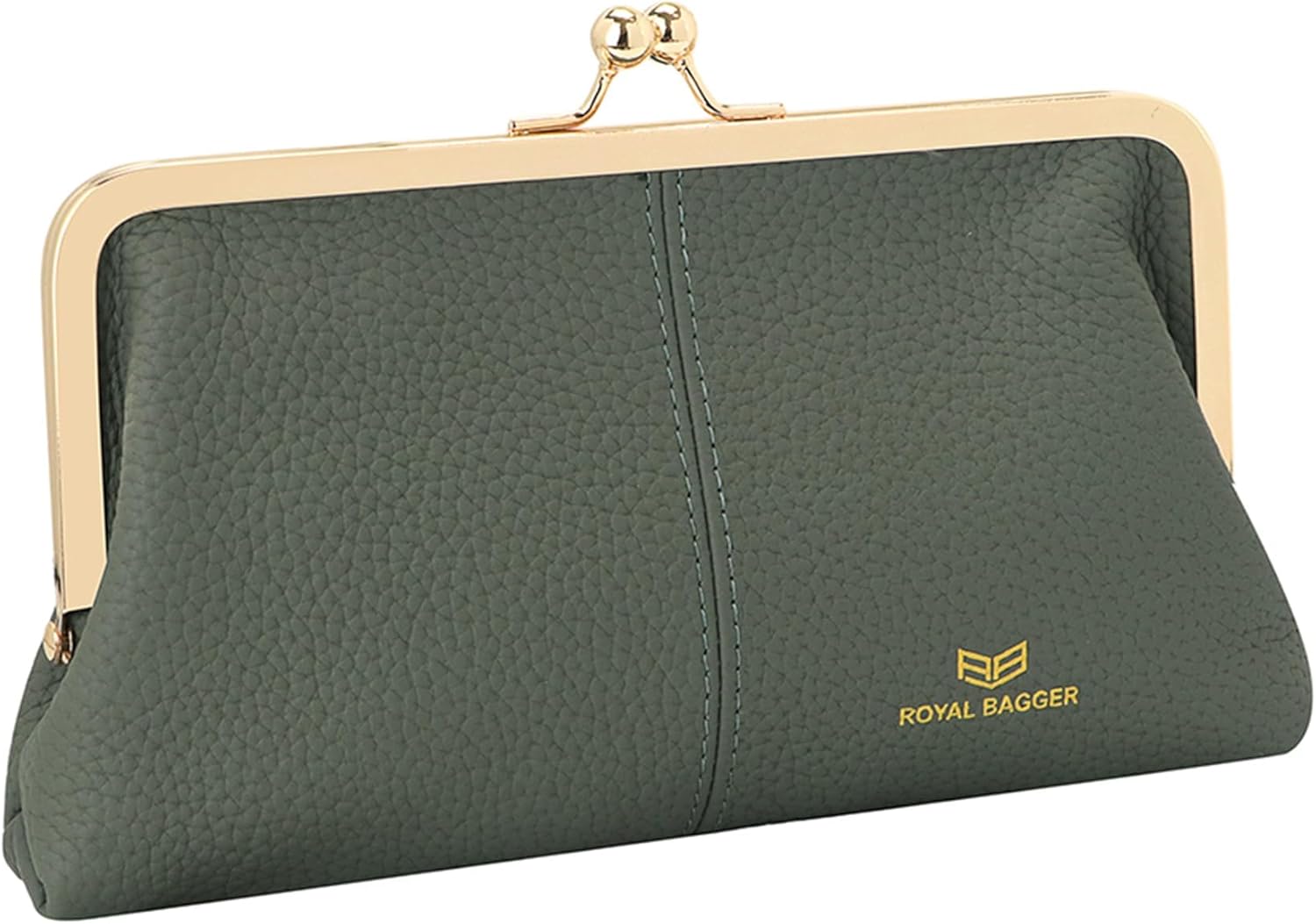 Royal Bagger RFID Kiss Lock Wallet, Solid Color Multi-card Slots Card ...