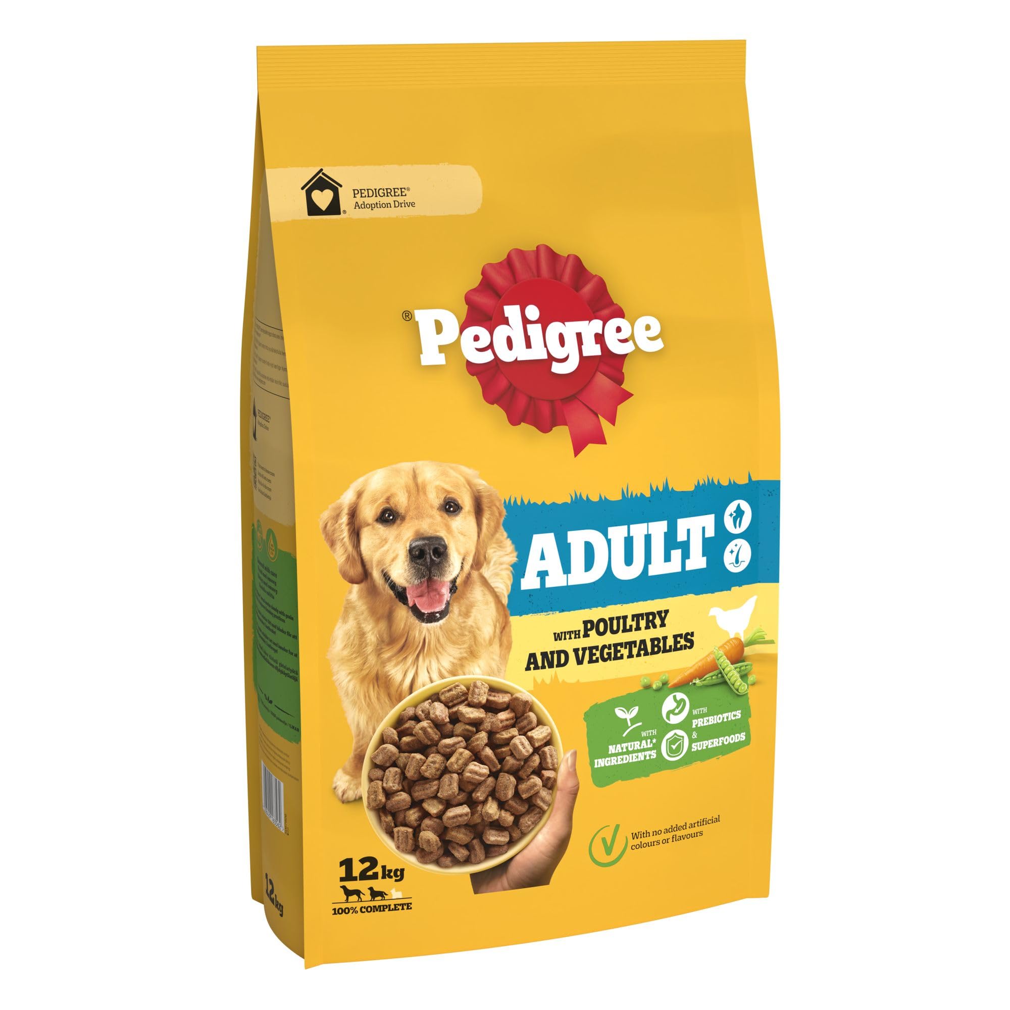 Pedigree Complete Dog Dry Food for Dogs with Poultry and Vegetable 12 ...