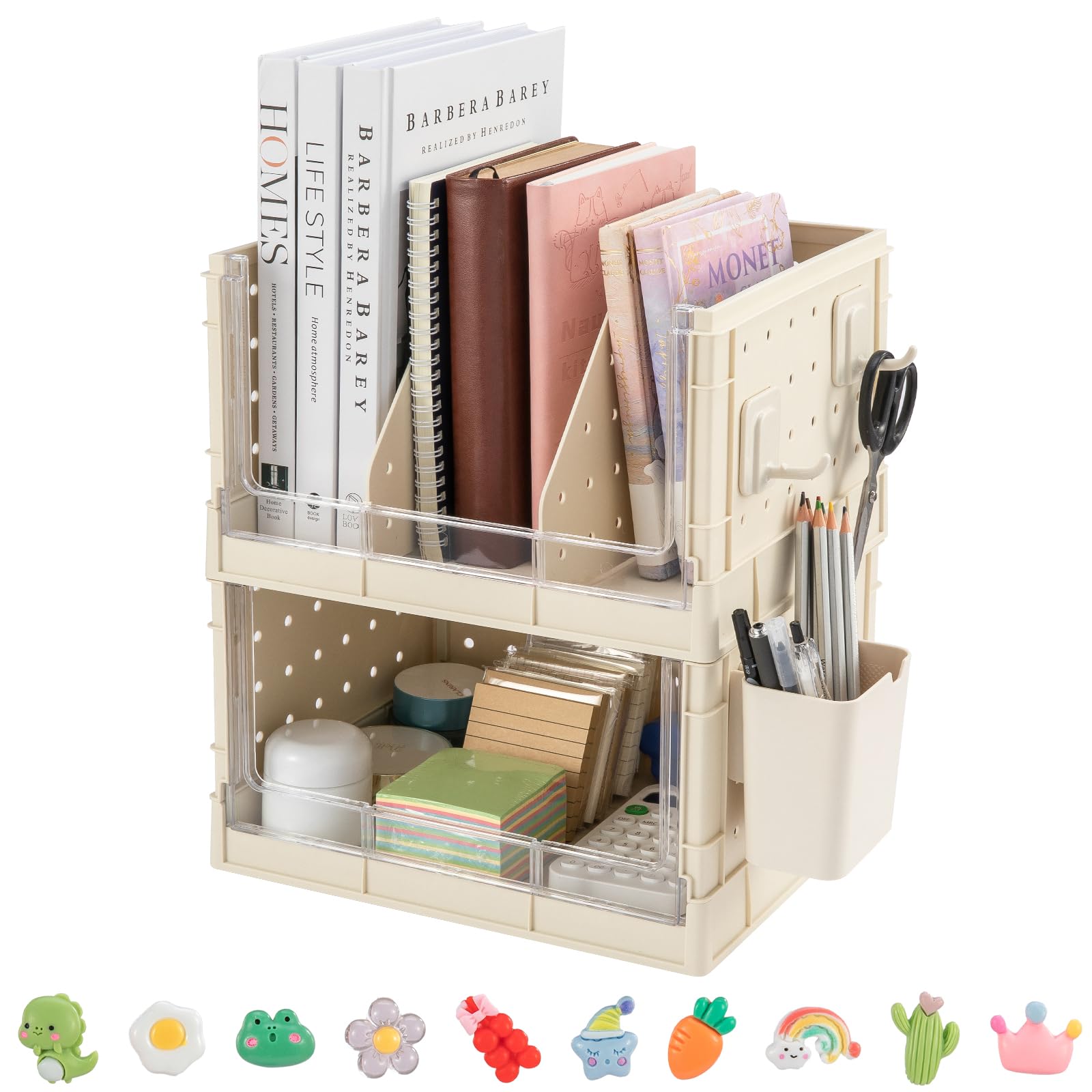 Snapklik.com : CINPIUK 2-Tier Desktop File Organizer Pegboards Under ...