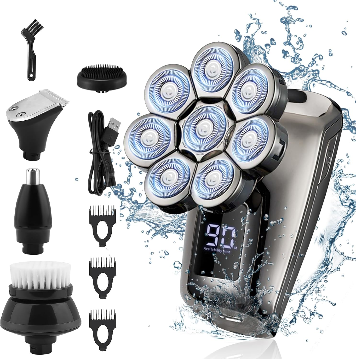 5 in 1 Men's Floating Razor,Rechargeable Portable Shavers for Men ...