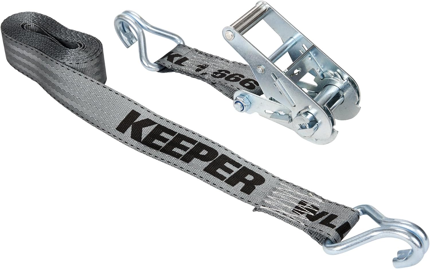 4 Pack Keeper 05519 1-3/4" x 15' Ratchet Tie-Down Strap with J-Hooks ...
