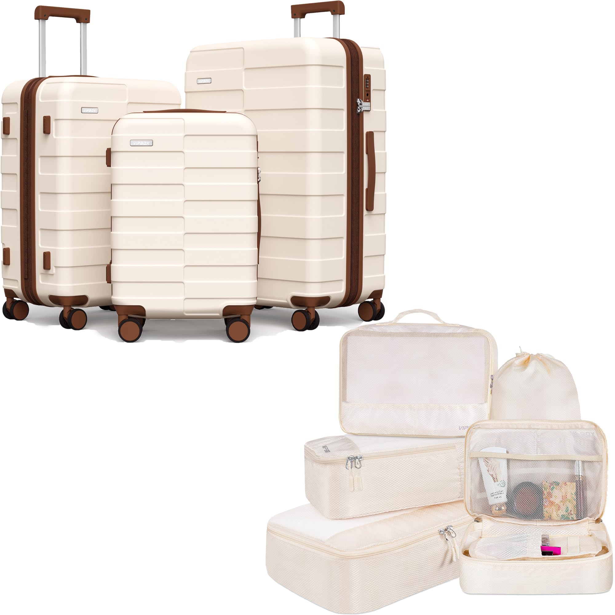 Amazon.com | Vipbox Luggage Sets 3 Piece Polycarbonate Ultra Durable ...