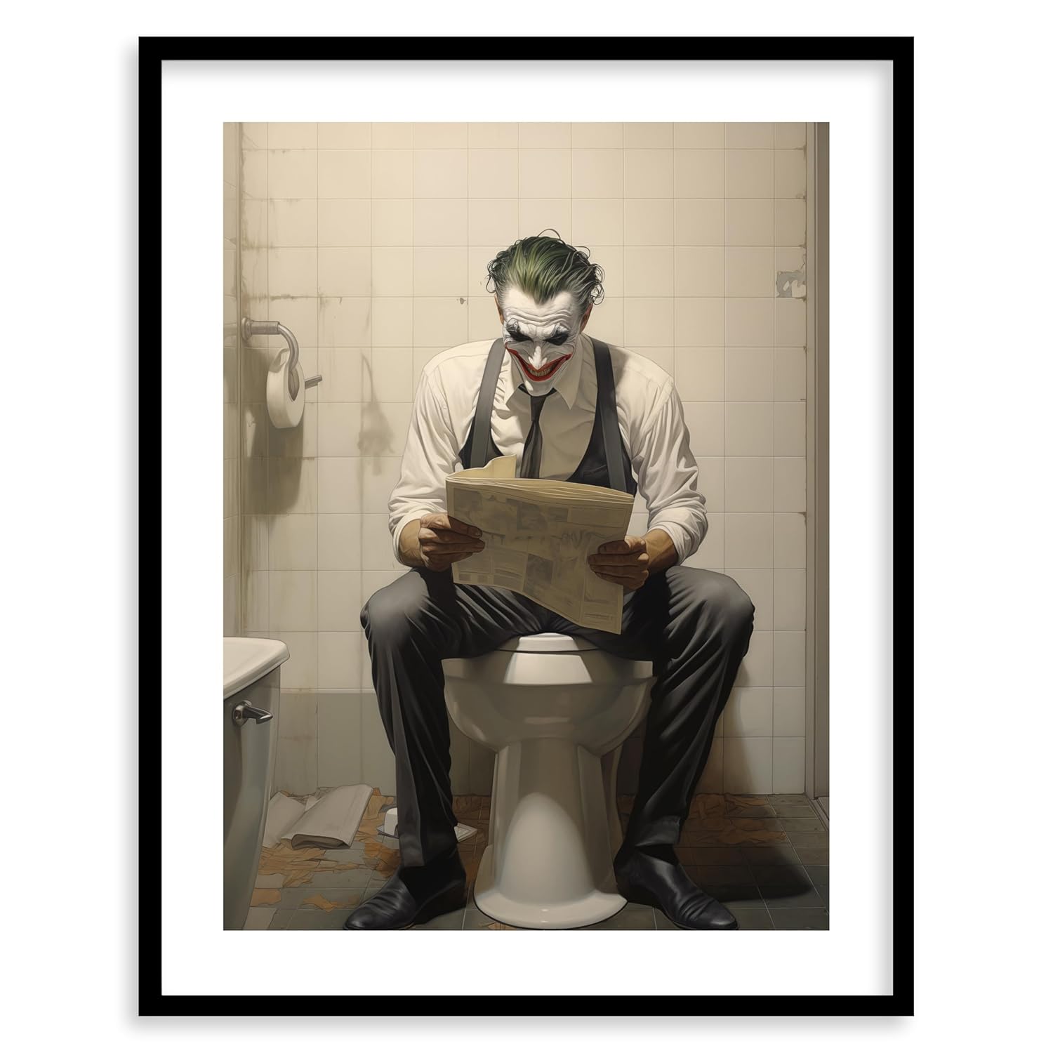 Amazon.com: Superhero Bathroom Décor Art Print - Premium Giclee Fine ...