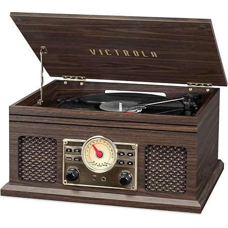Victrola Nostalgic 6-in-1 Bluetooth Record Player & Multimedia Center ...