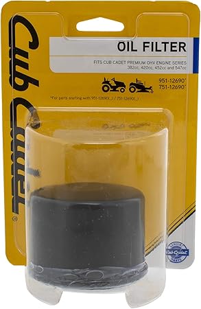 Amazon.com : CUB CADET 490-201-C010 Oil Filter 420 Powermore RZT SX XT1 ...