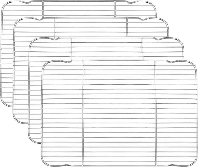 Amazon.com: P&P CHEF Baking Cooling Rack Set for Cooking Roasting, 4 ...