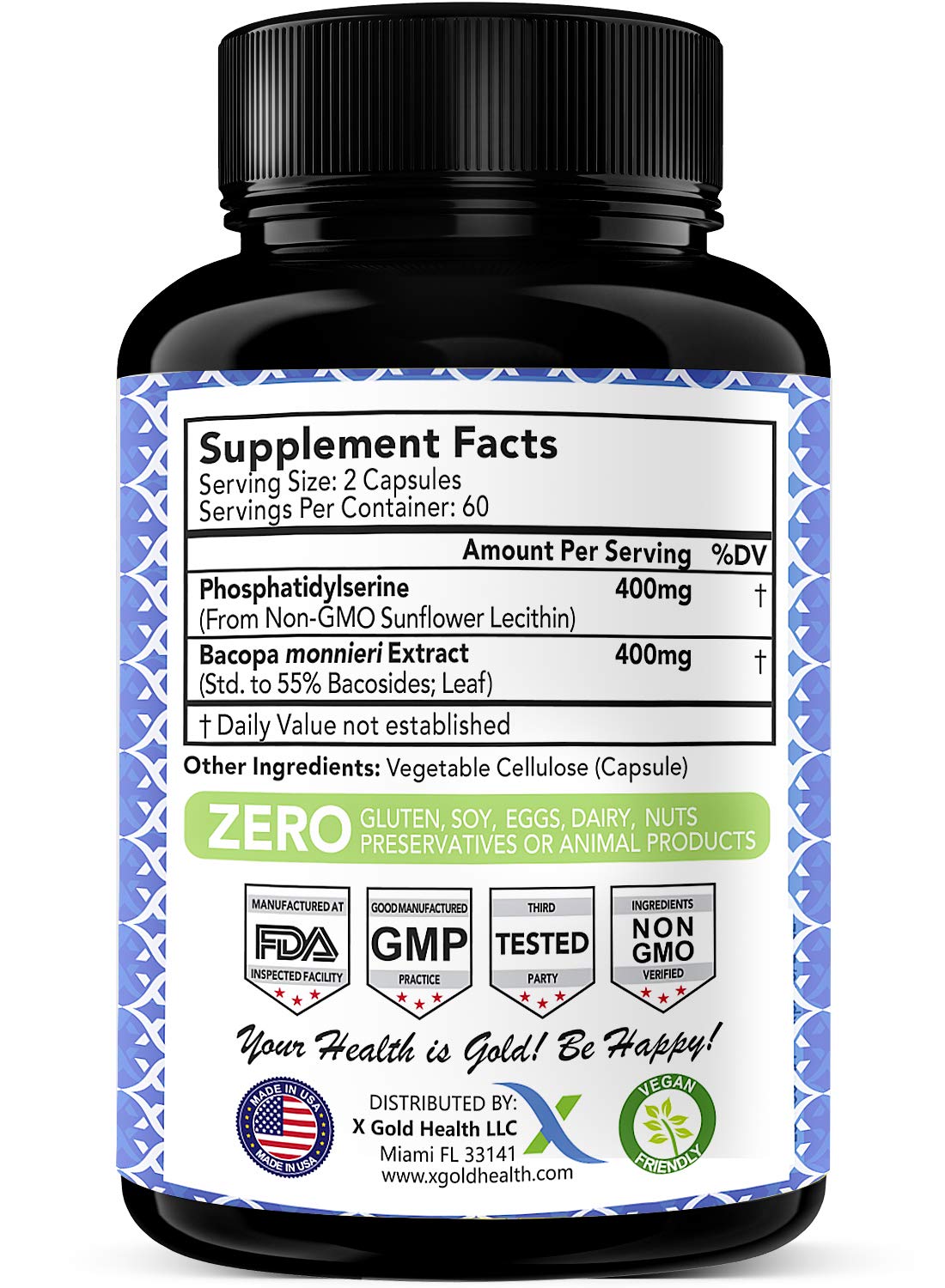 Snapklik.com : PhosphatidylSerine & Bacopa Monnieri 400 Mg 2 In 1 ...