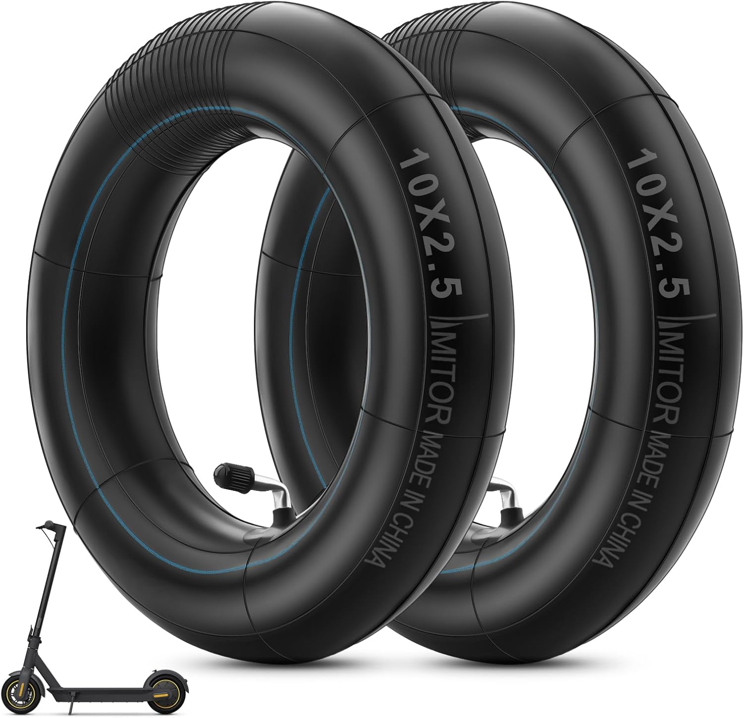 Amazon.com : Amitor (2 Pack) 10x2.50 Thicker Inner Tubes, 10x2.50 ...